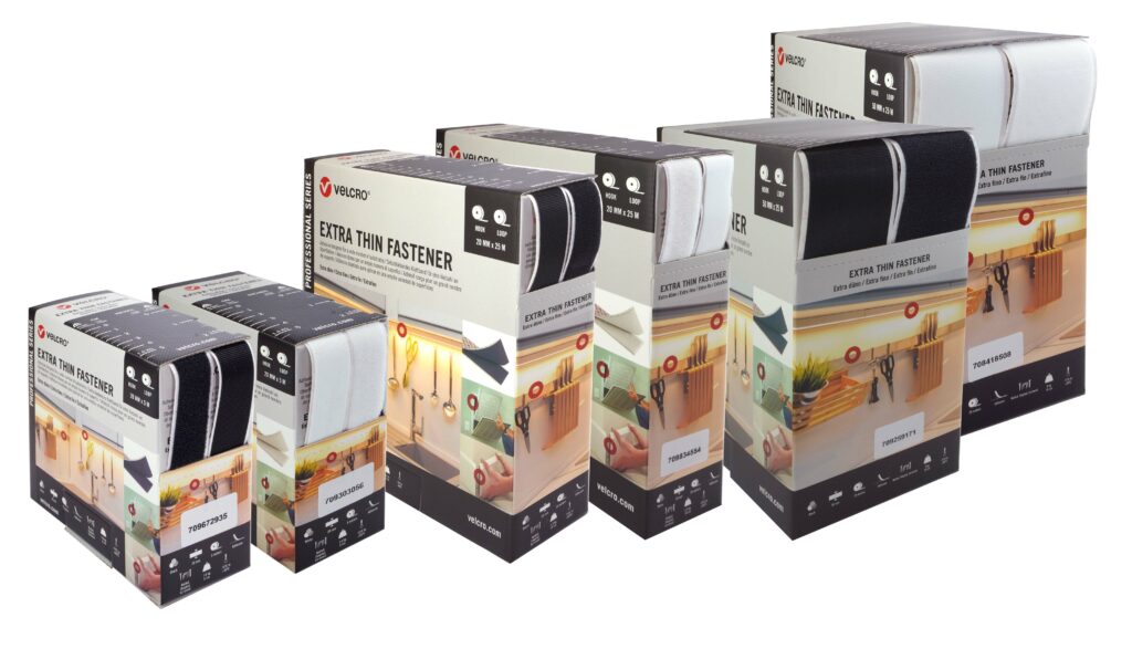 Optez pour des auto-agrippants adhésifs Extra Fin de Velcro